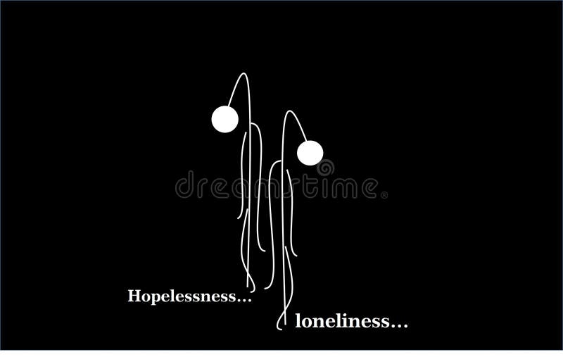 The Painting Depicts Men in a Hopeless Situation. Stock Illustration ...