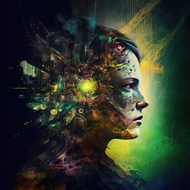 Artificial Dreamscape stock illustration. Illustration of perception ...