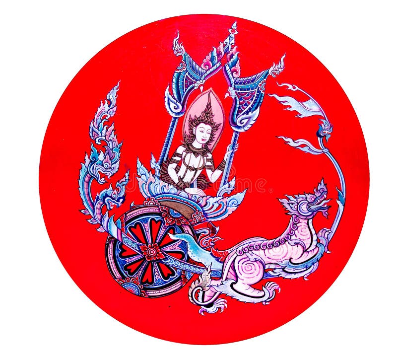 The Painting of deva stock image. Image of decorate, ancient - 24033287
