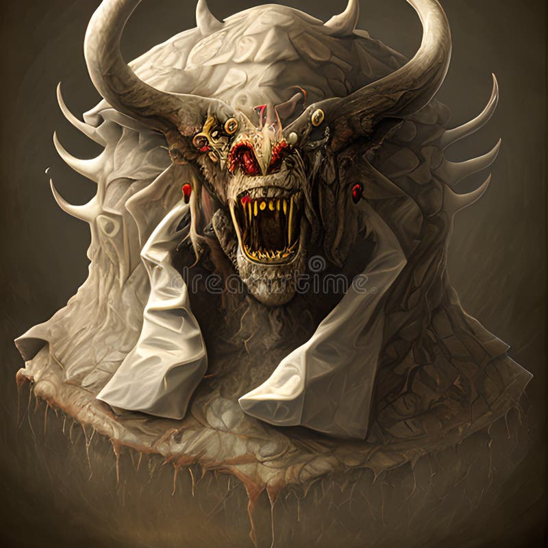 Painting Devil on the Wall, Generative AI Illustration Stock Image ...