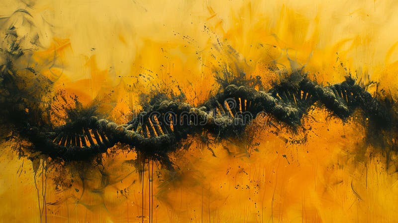 A painting of a dna strand stock image. Image of strand - 323336191