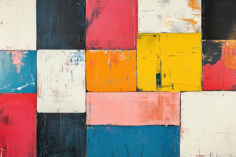 Painting Done with Warm and Cold Colors Stock Illustration ...