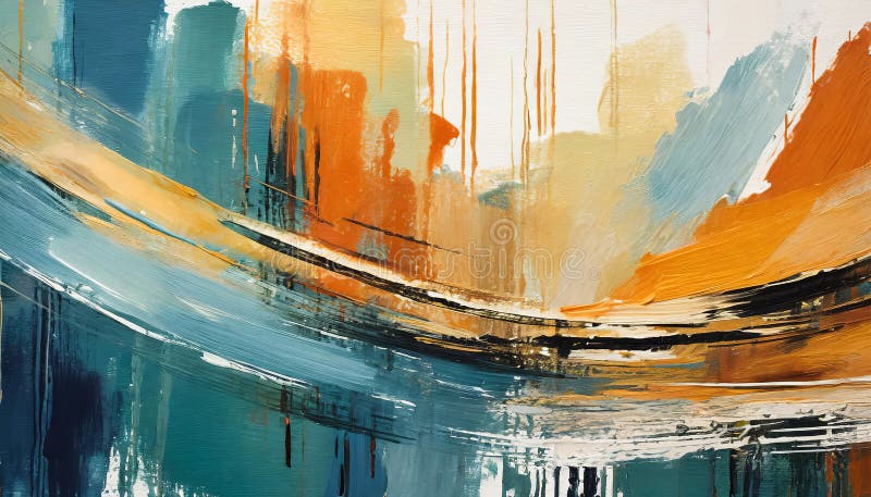 Painting Done with Warm and Cold Colors Stock Illustration ...