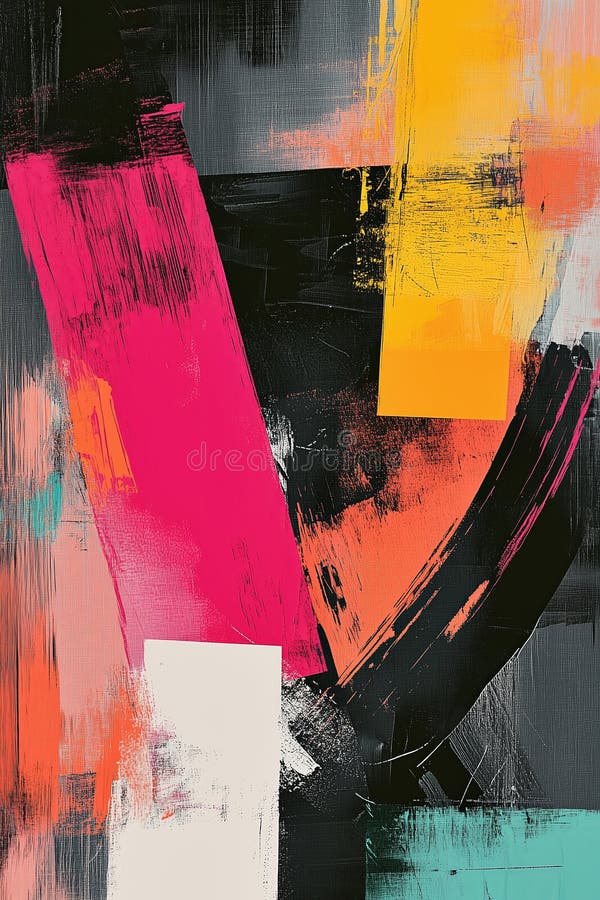 Painting Done with Warm and Cold Colors Stock Illustration ...