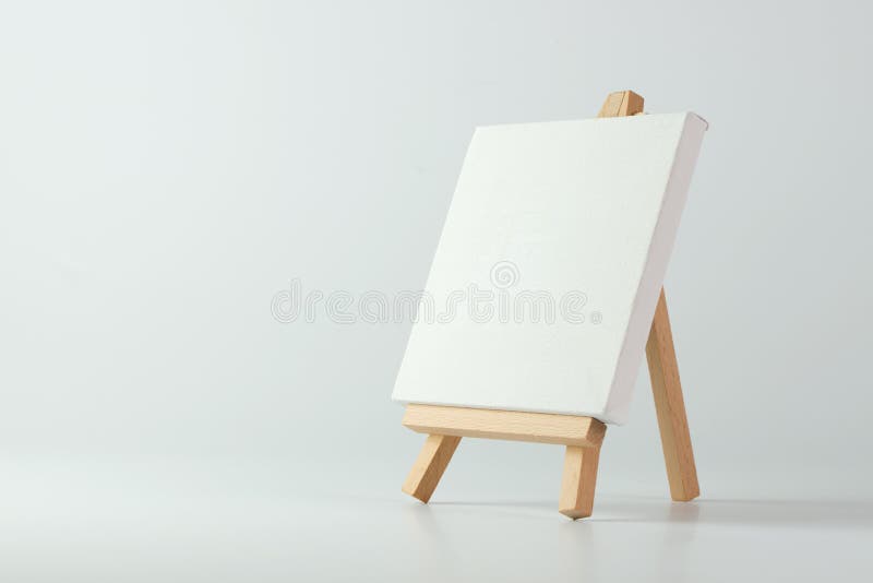 Painting Easel With Empty Canvas Stock Photo - Image of sketching ...