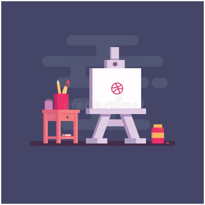 Painting Easel Icon. Flat Illustration of Painting Easel Icon for Web ...