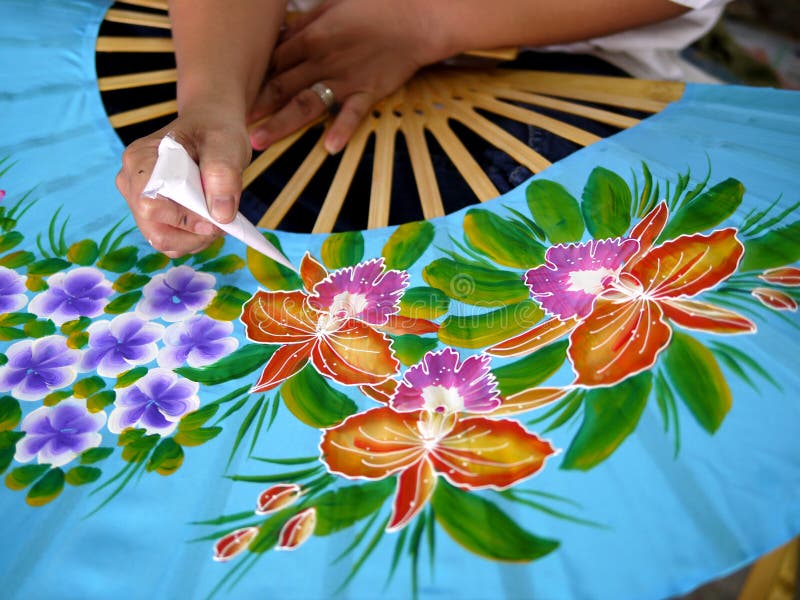 Painting fan stock image. Image of painting, ground, branch - 20510827