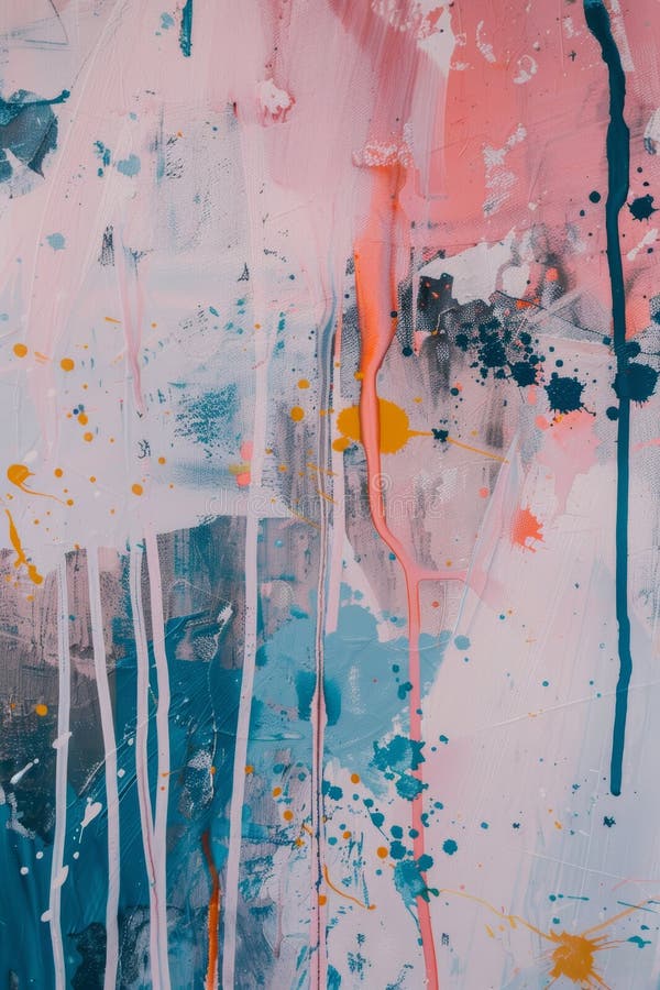 Abundant Paint Layers on a Painted Wall. Generative AI Stock ...