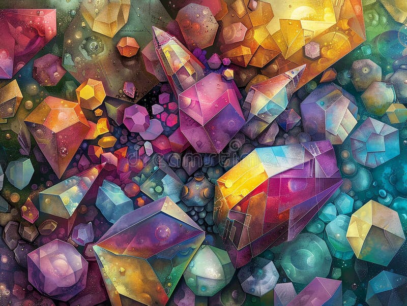 Dynamic Composition of Various Shapes and Sizes Stock Illustration ...