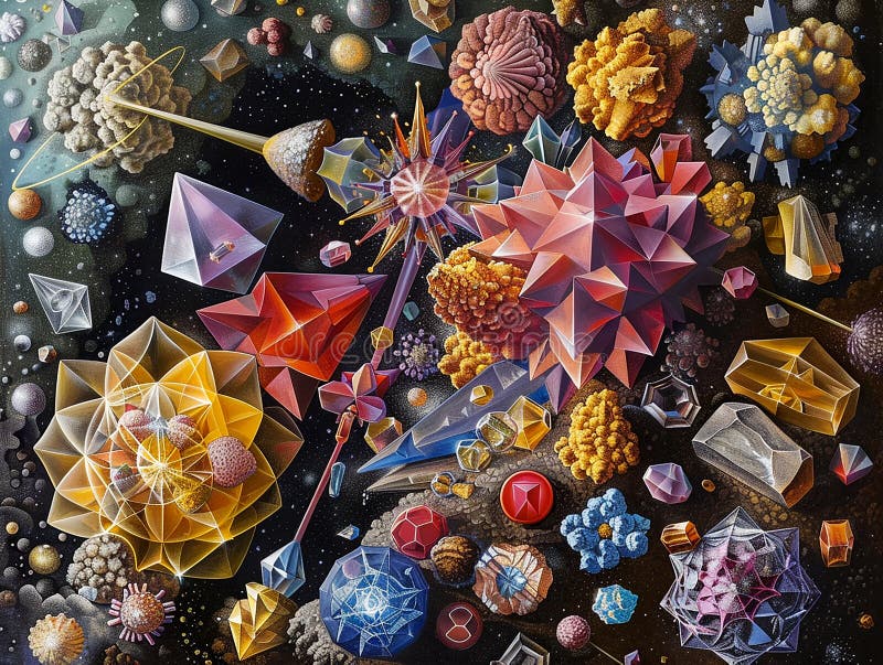 Array of Diverse Objects in Painting Stock Illustration - Illustration ...