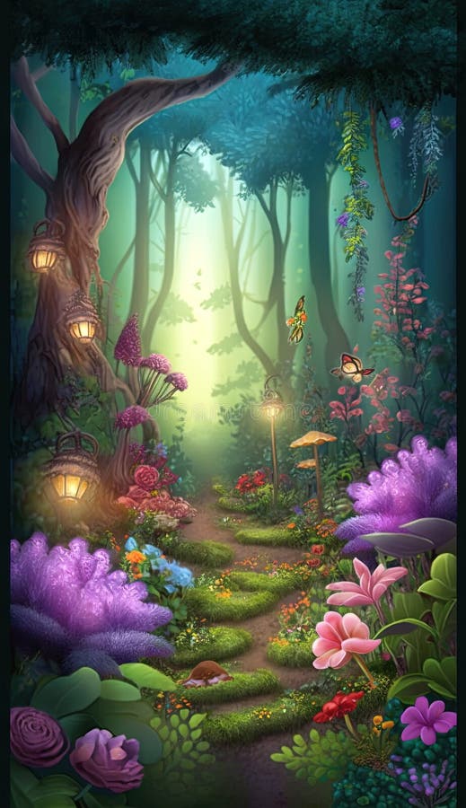 Forest Leading To Light Stock Illustrations – 250 Forest Leading To ...