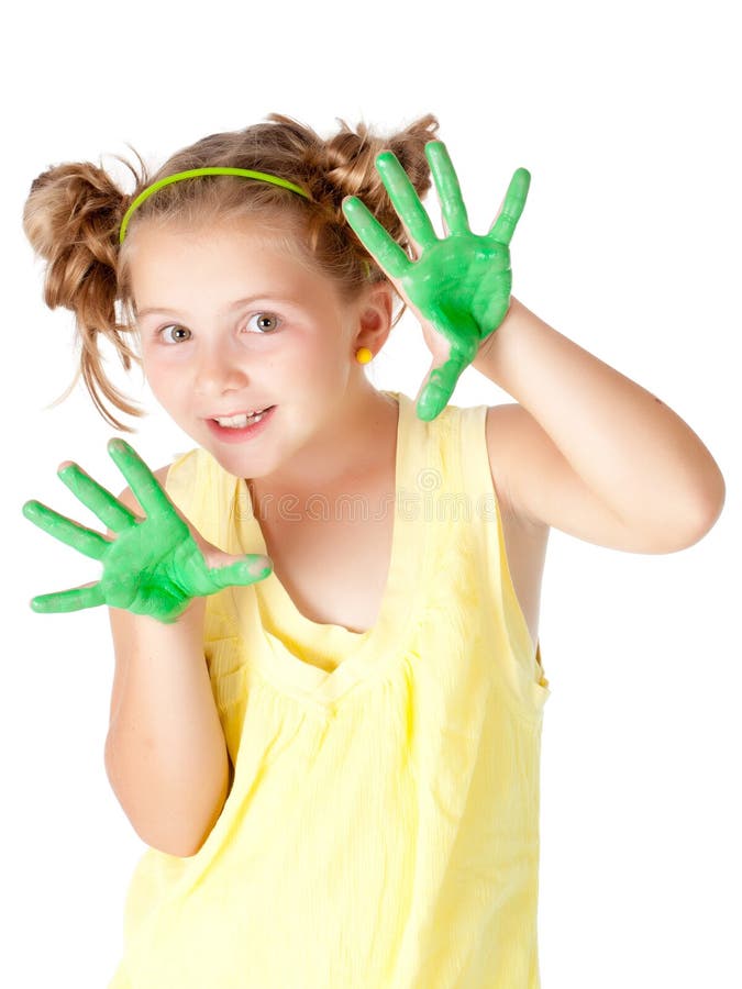 Painting is fun for kids stock image. Image of paint - 27160347
