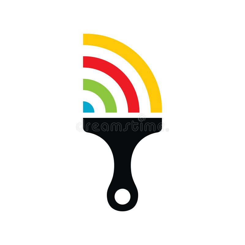 Painting Gradient Colorful Style, Vector Logo Illustration Stock Vector ...