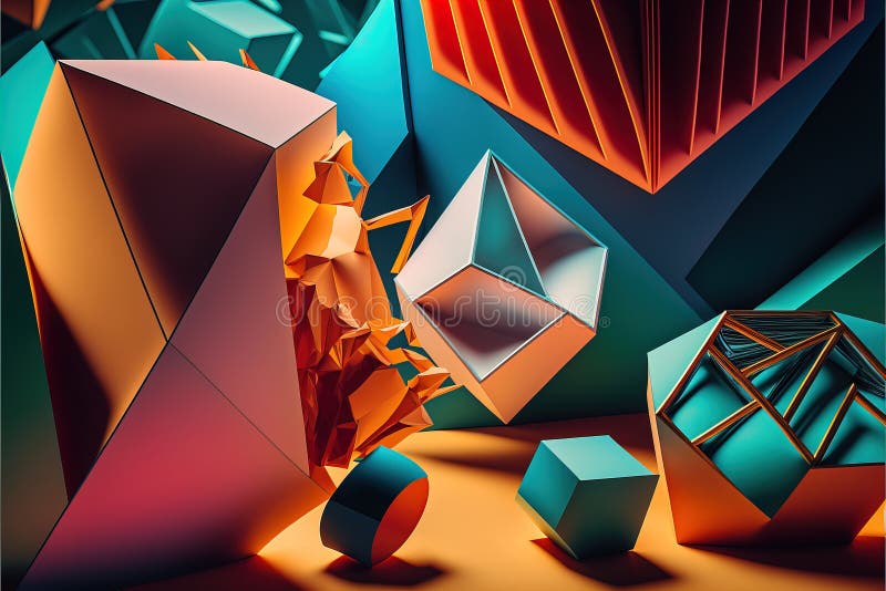 A Group of Colorful Objects are Shown in this Image Stock Illustration ...