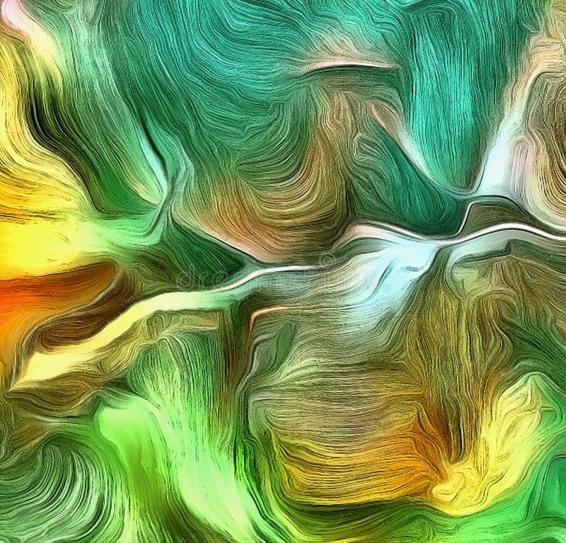 Painting in Hot Colors stock illustration. Illustration of fantasy ...