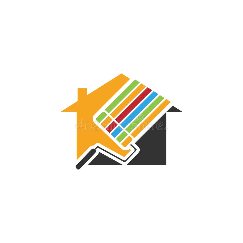 Painting House Icon Design Template Vector Illustration Stock Image ...