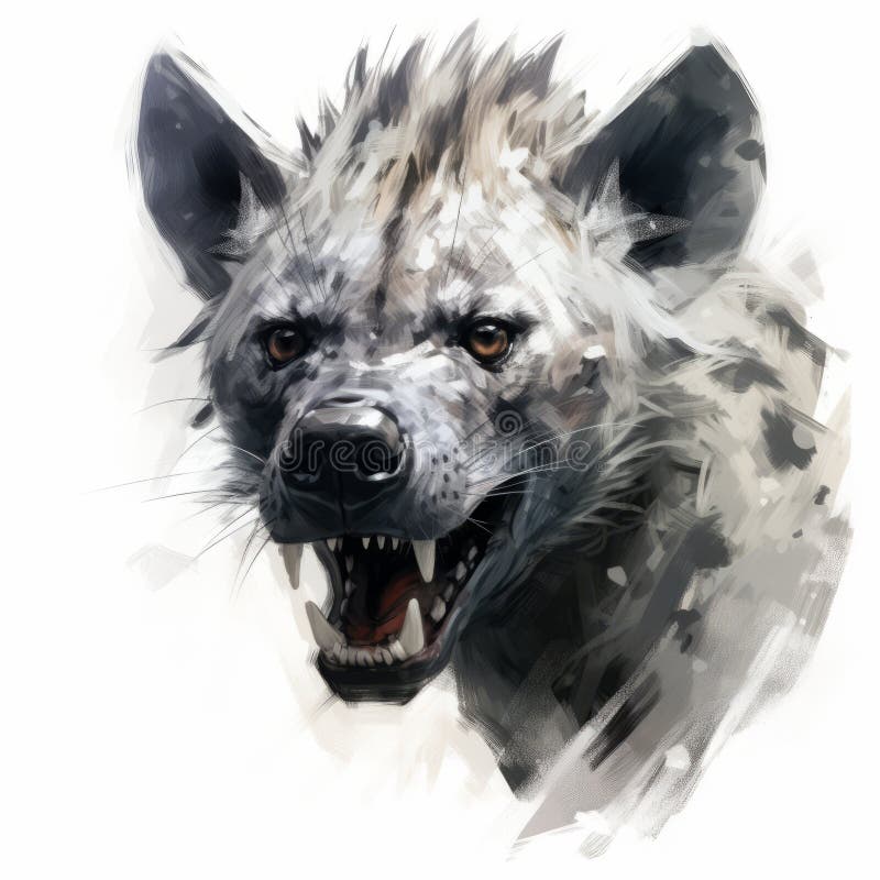 Hyena Art Illustration: Speedpainting with Strong Facial Expression ...