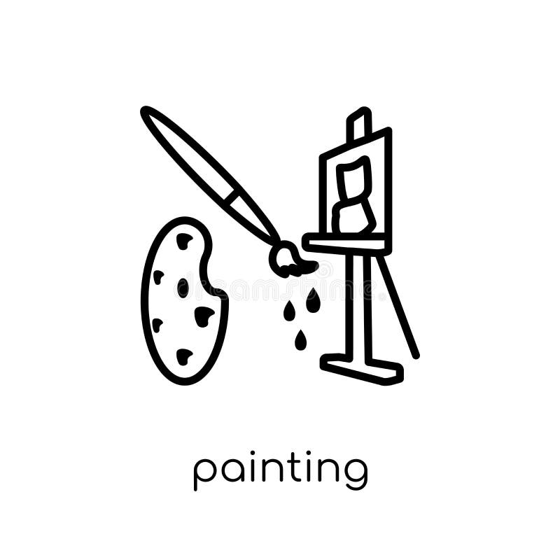 Painting Icon from Collection. Stock Vector - Illustration of painter ...