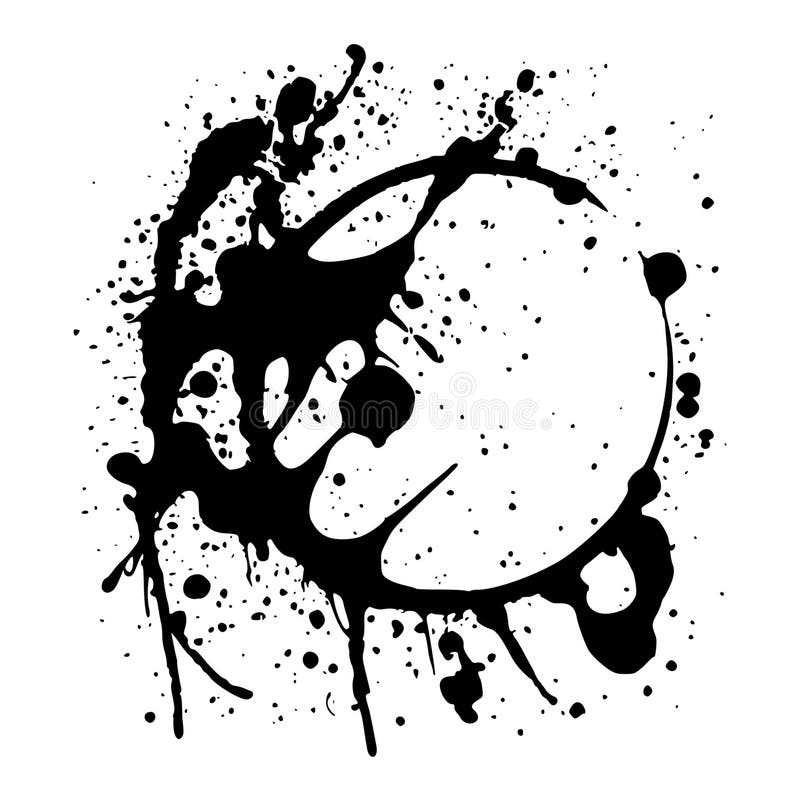 Painting ink figure stock vector. Illustration of element - 352754434