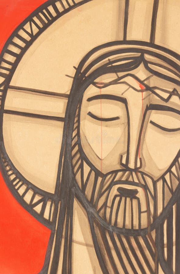 Painting of Jesus Christ at His Passion Stock Illustration ... Painting of Jesus Christ at His Passion Stock Illustration ...