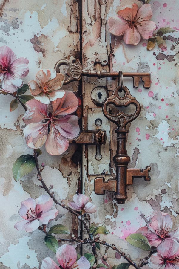 A Painting of Keys Hanging on a Wall. Perfect for Home Decor Projects ...