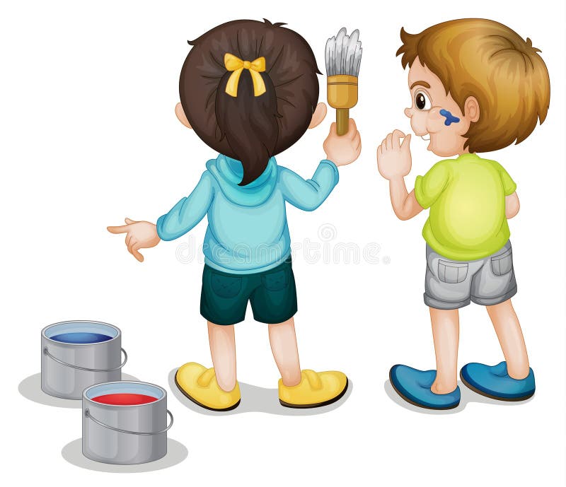 Kids Painting Stock Illustrations – 26,973 Kids Painting Stock ...
