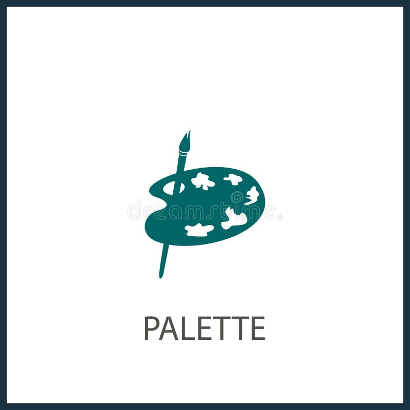 Painting Kit with Brush. Paint Palette. Paints Palette Simple Icon ...