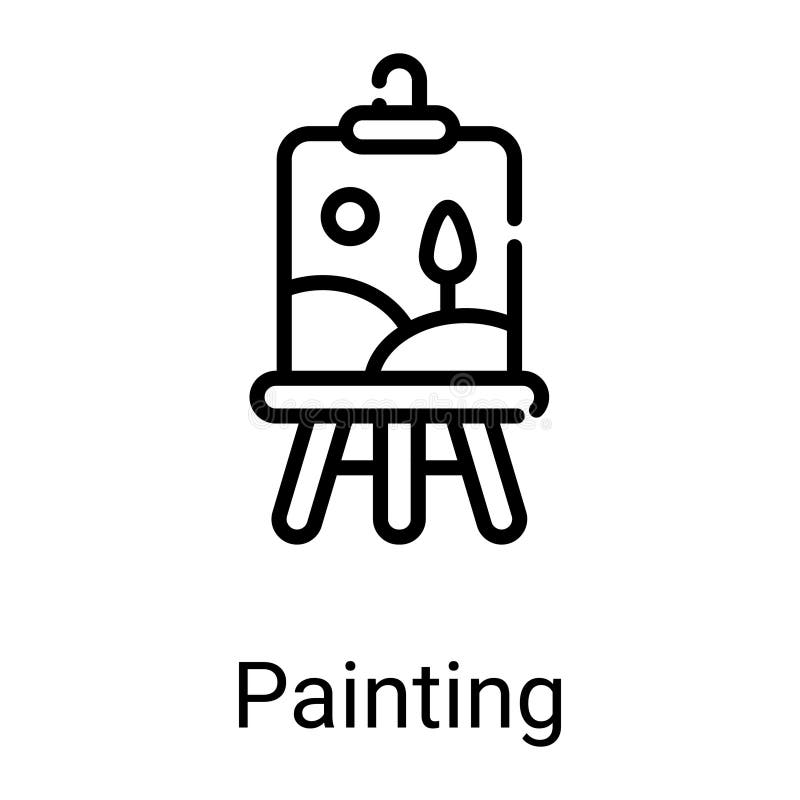 Painting One Line Young Woman or Girl Portrait Face Stock Vector ...