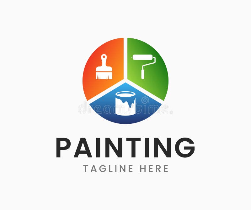Painting Logo Design Template. Paint Services Logo Design Stock Vector ...