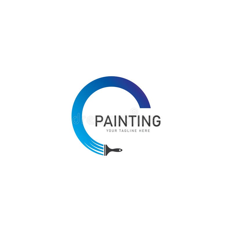 Painting Logo Vector Illustration Design Template Stock Vector ...