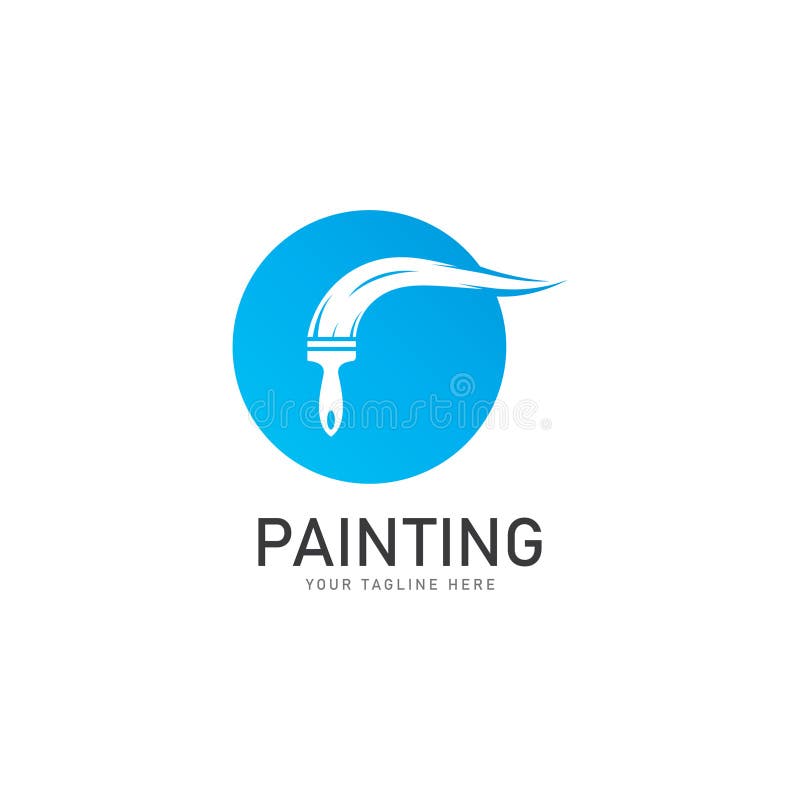 Painting Logo Vector Illustration Design Template Stock Vector ...