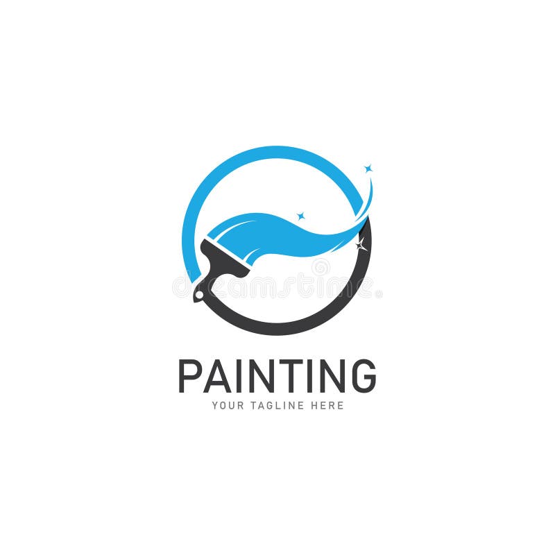 Painting Logo Vector Illustration Design Template Stock Vector ...