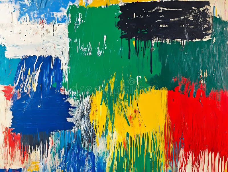 A Painting with Lots of Different Colors of Paint on it Stock Image ...