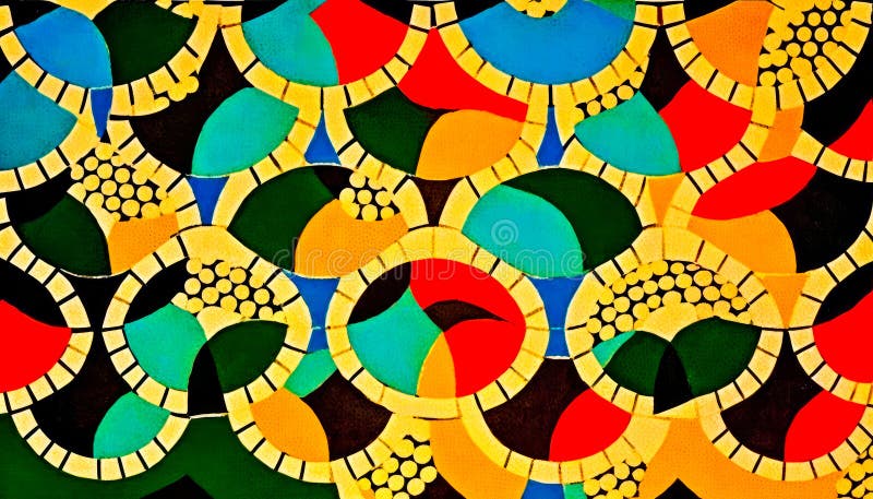 Painting of Many Different Colors and Shapes Generative AI Stock Image ...