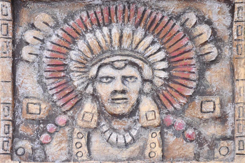 Painting of maya people stock photo. Image of architecture - 23721704