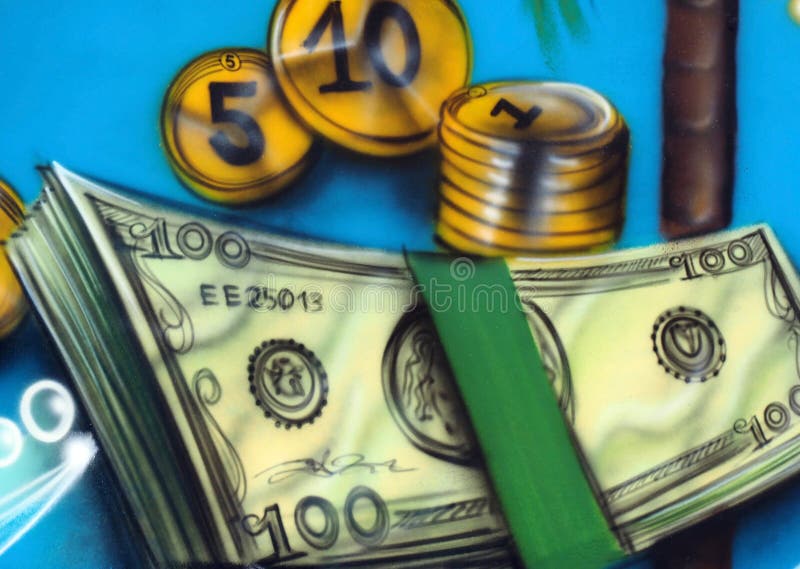 Money Bag and Coins - Graffiti Editorial Photo - Image of colors ...