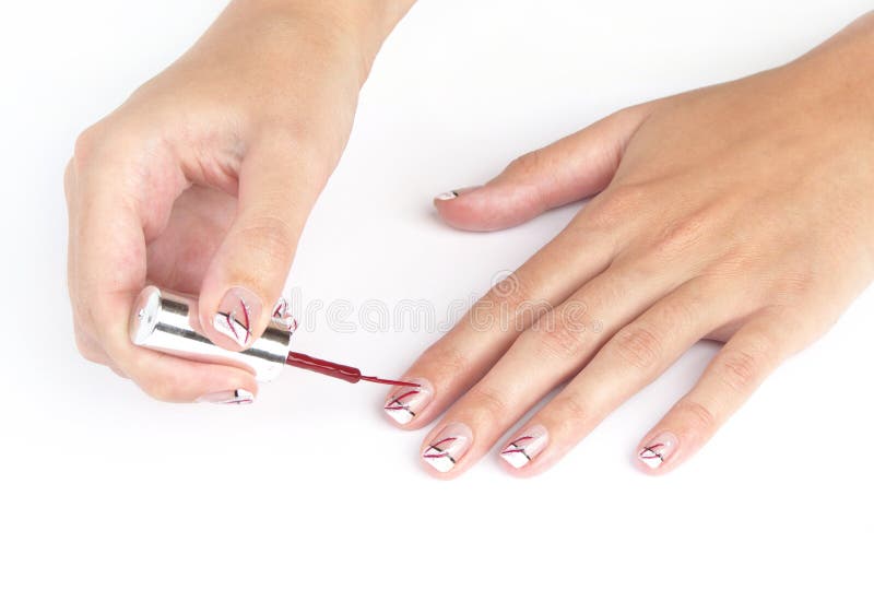 Figures on nails stock photo. Image of female, cosmetic - 2720894