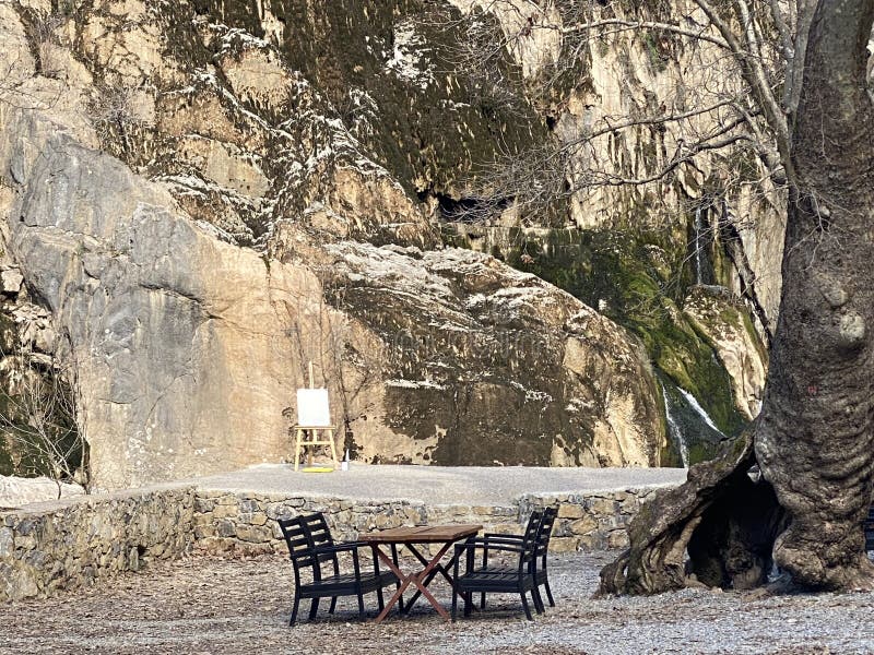 Painting nature outside stock image. Image of artist - 363496661