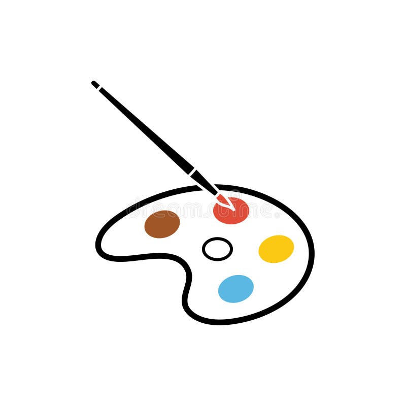 Color Palette Icon Design Template Vector Isolated Illustration Stock ...