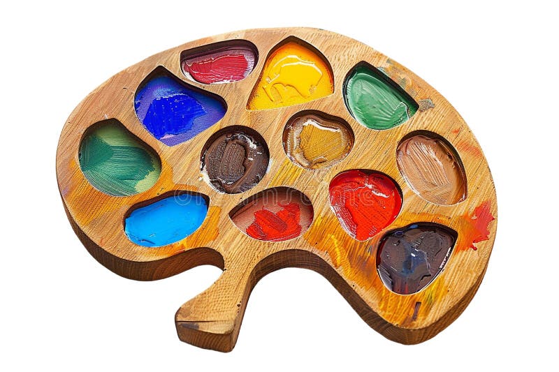 Painting Palette Isolated Against a Transparent Background Stock Photo ...