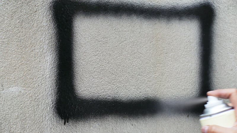 Painting Peace Sign with a Spray Can that Draw New Graffiti on the Old ...