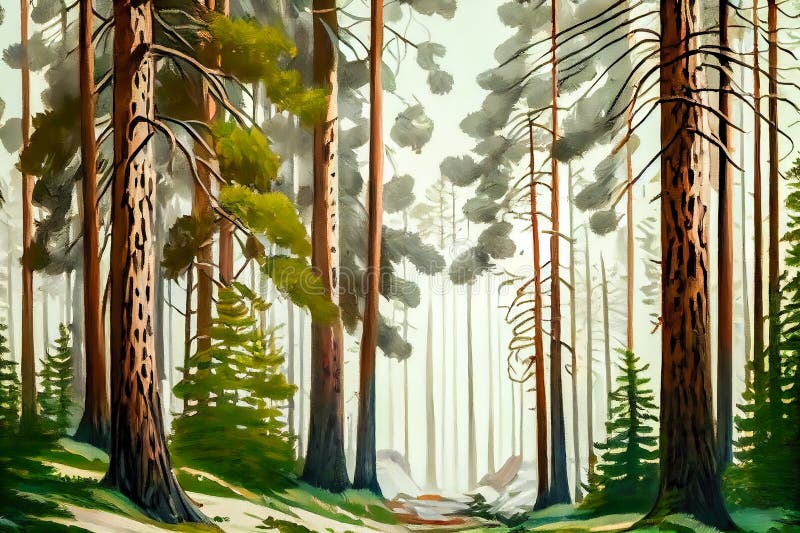 Forest Ai Hand Drawing Stock Illustrations – 2,531 Forest Ai Hand ...