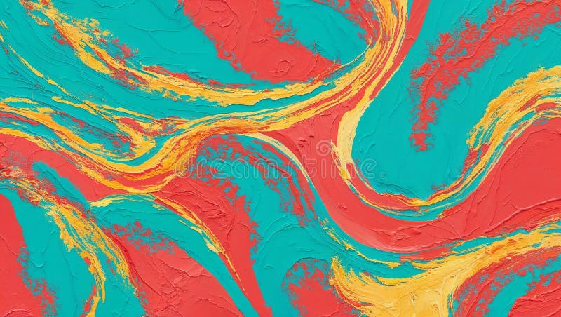 Painting with a Red and Green Swirl Stock Illustration - Illustration ...