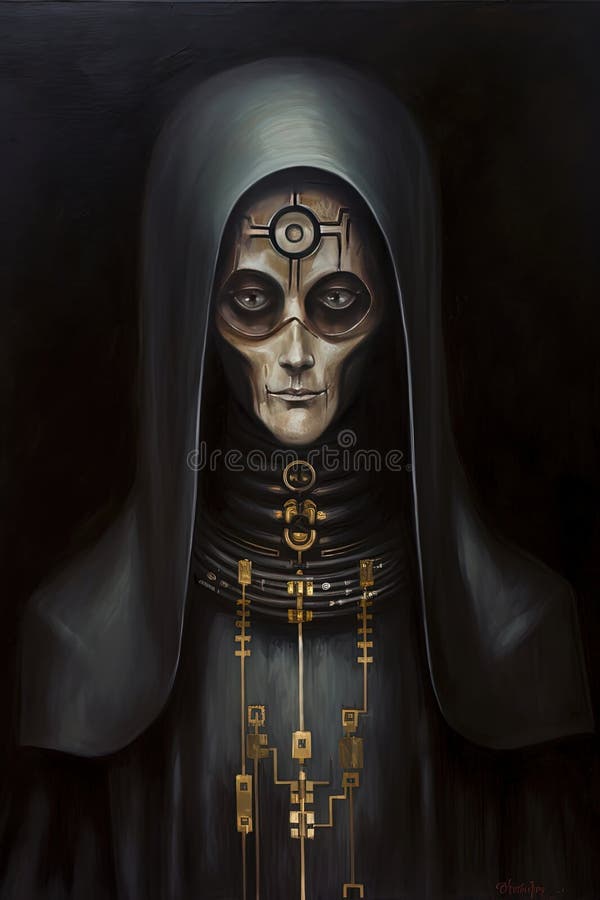 Painting of a Robot Artificial Intelligence As a Holy Religious Symbol ...