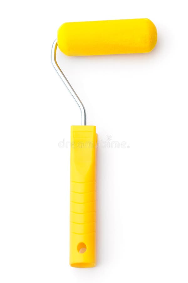 Painting Roller with Yellow Handle Stock Photo - Image of creation ...