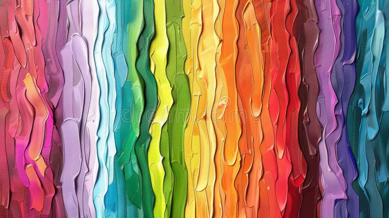 A Painting Segmented into Areas, Each with Unique Textures Stock ...