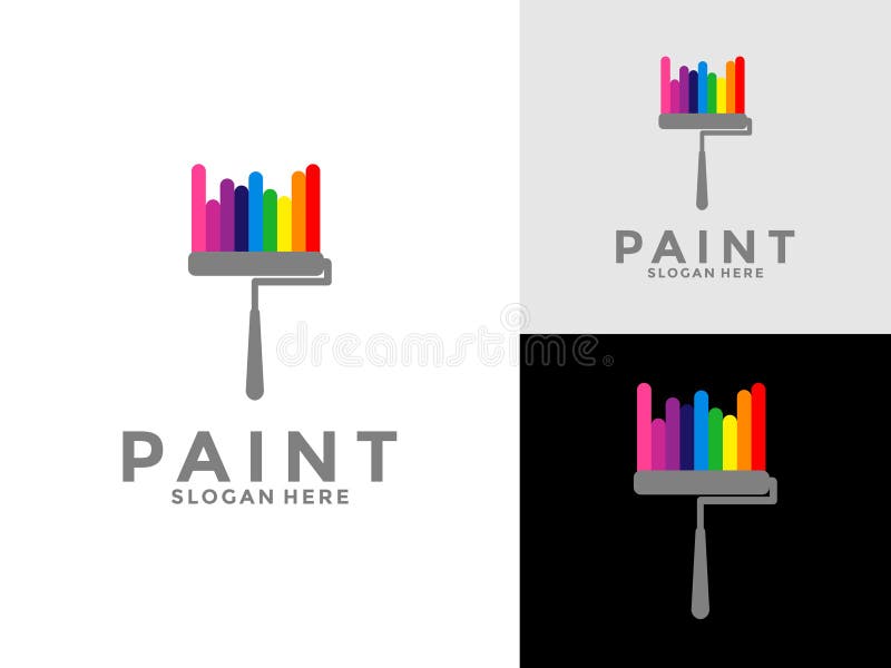Painting Services Logo Vector, Colorful Home Paint Logo Icon Template ...