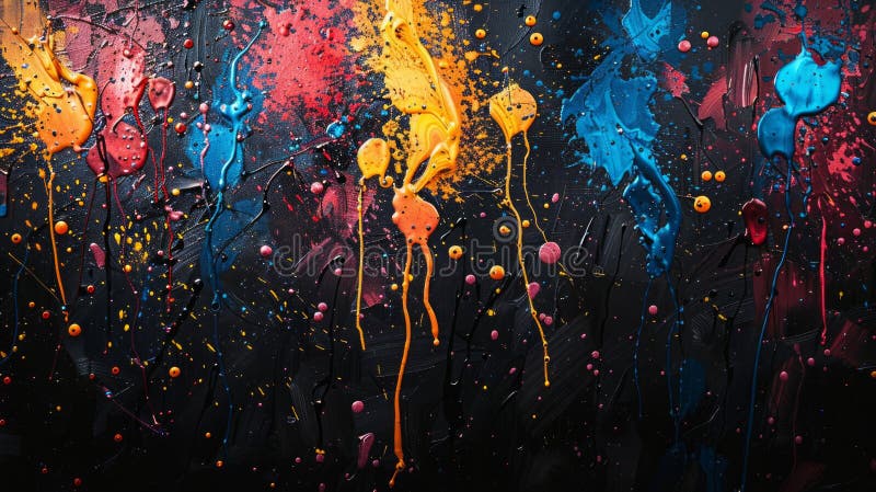 Vibrant Painting with Multicolored Paint Strokes Stock Image - Image of multicolored, colorful ...