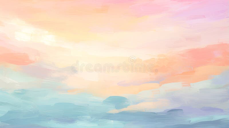 A Painting of a Sky with Clouds in Pastel Colors Stock Photo - Image of ...