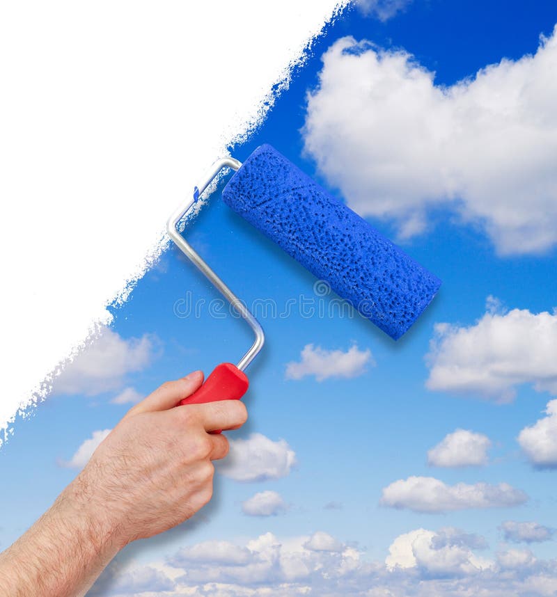 Painting with sky stock photo. Image of ethnicity, improvement - 54508870